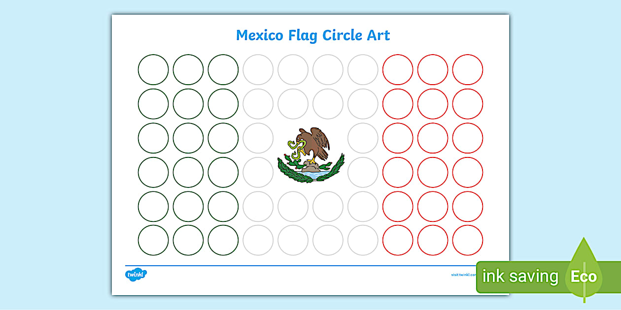Mexico Flag Circle Art Worksheet | Twinkl | Fun with Flags