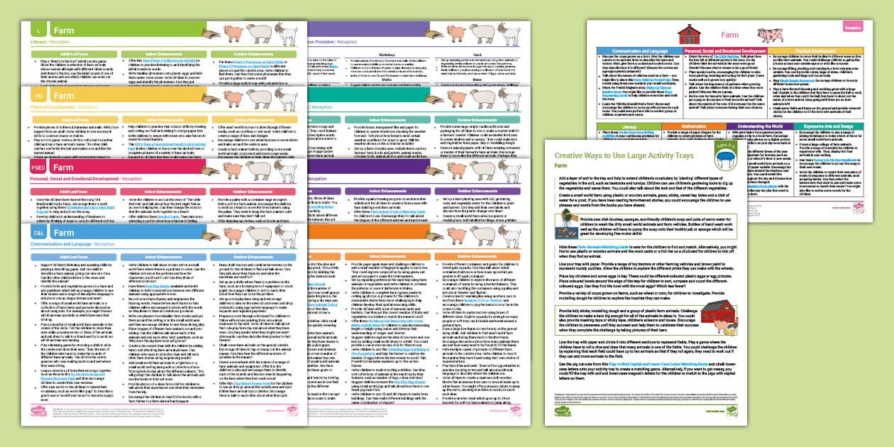 EYFS Reception Farm Bumper Planning Pack | Twinkl - Twinkl