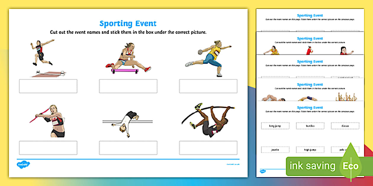 Spots Events Events Matching SEN Worksheet / Worksheet Pack, worksheet