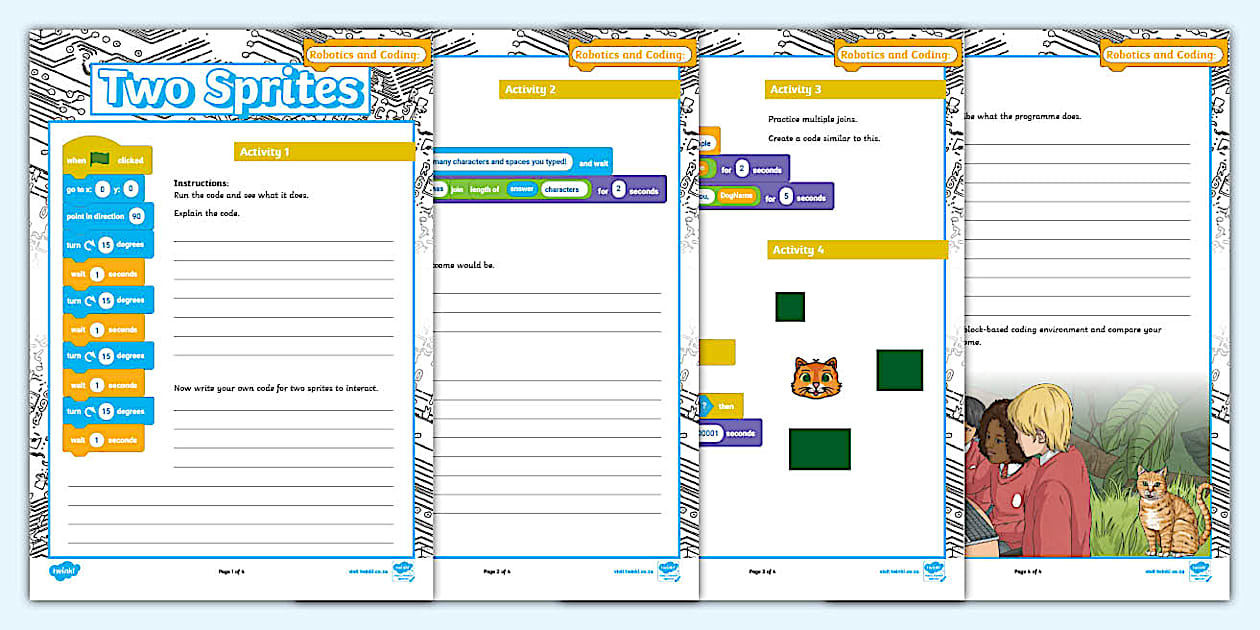 Robotics and Coding - Block-based Coding - Two Sprites