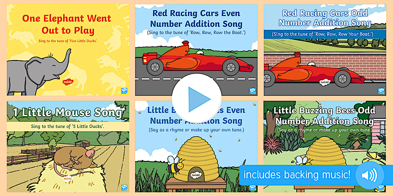 Addition Songs and Rhymes PowerPoints Pack - Twinkl