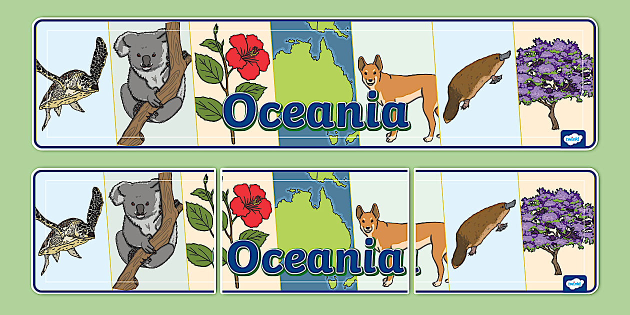 Oceania Display Banner (Teacher-Made) - Twinkl