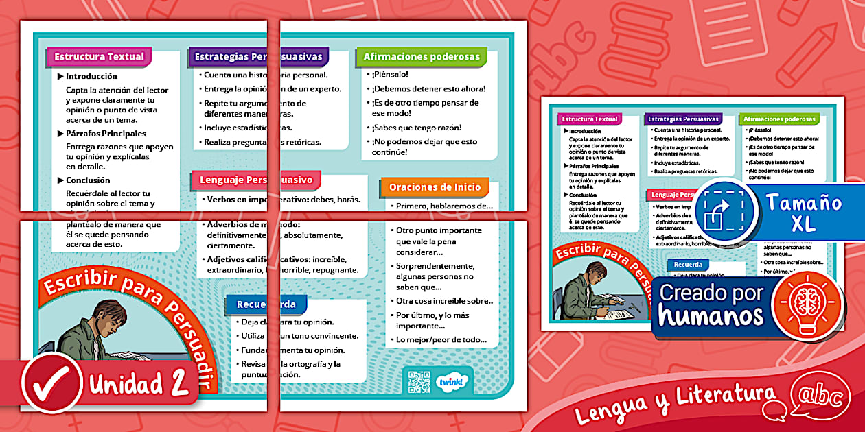 Texto Argumentativo | Escritura Persuasiva | Lenguaje | 7