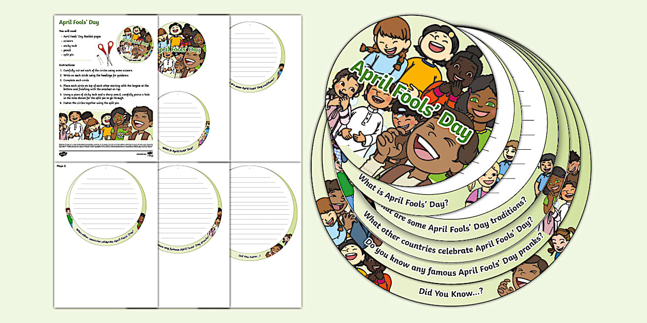 KS1 April Fools' Day Circles Booklet - Twinkl
