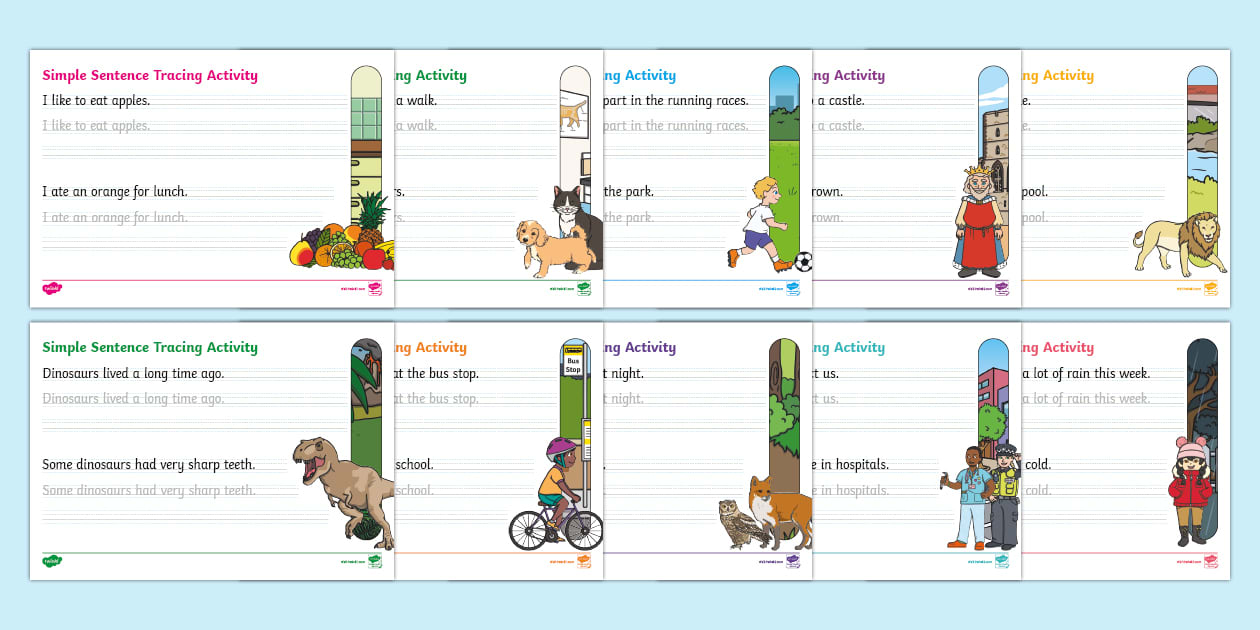 Simple Sentence Tracing Activity (teacher made) - Twinkl