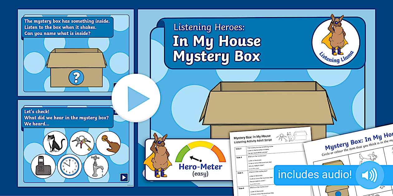 Listening Heroes: In My House Mystery Box Listening Activity