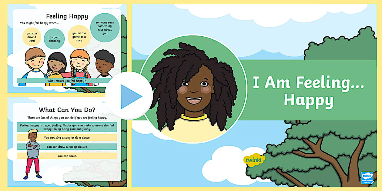 EYFS I am Feeling Happy PowerPoint (teacher made) - Twinkl