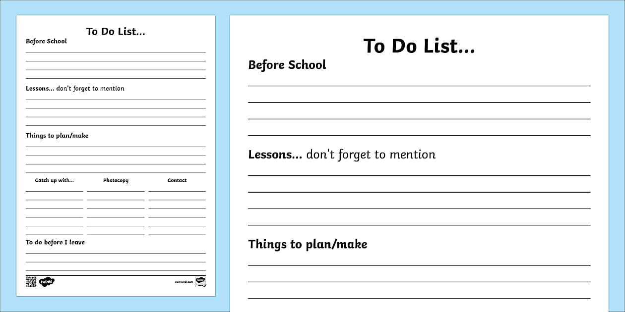 Daily Organizational To Do List (Teacher-Made) - Twinkl