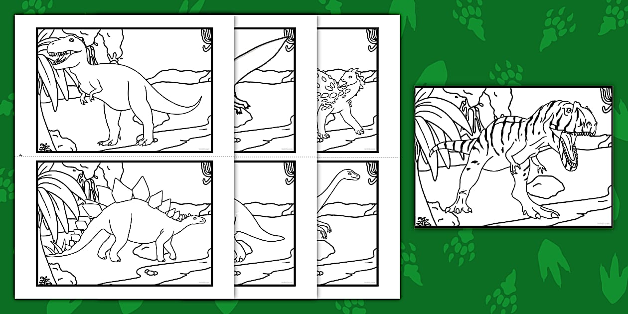 Early Childhood Dinosaur Pictures to Color | Twinkl USA