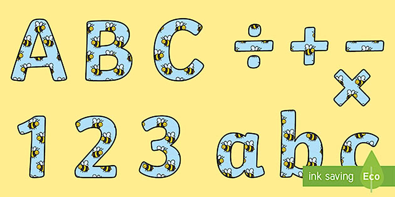 Bee Printable Alphabet and Numbers | Twinkl USA - Twinkl