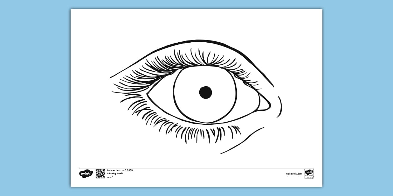 Eye Small Pupil Colouring | Colouring Sheets (teacher made)