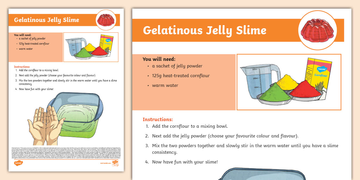 Gelatinous Jelly Slime Craft Instructions (teacher made)