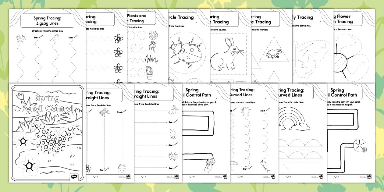 Spring Pencil Control Activity Booklet (teacher made)