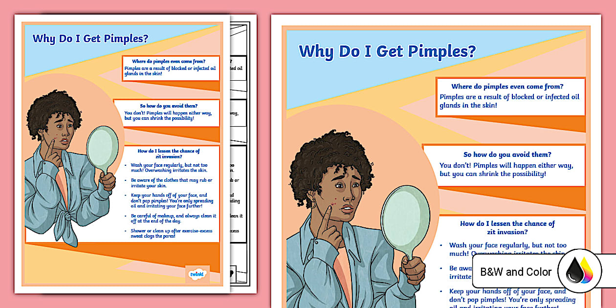 Why Do I Get Pimples? Poster (teacher made) - Twinkl