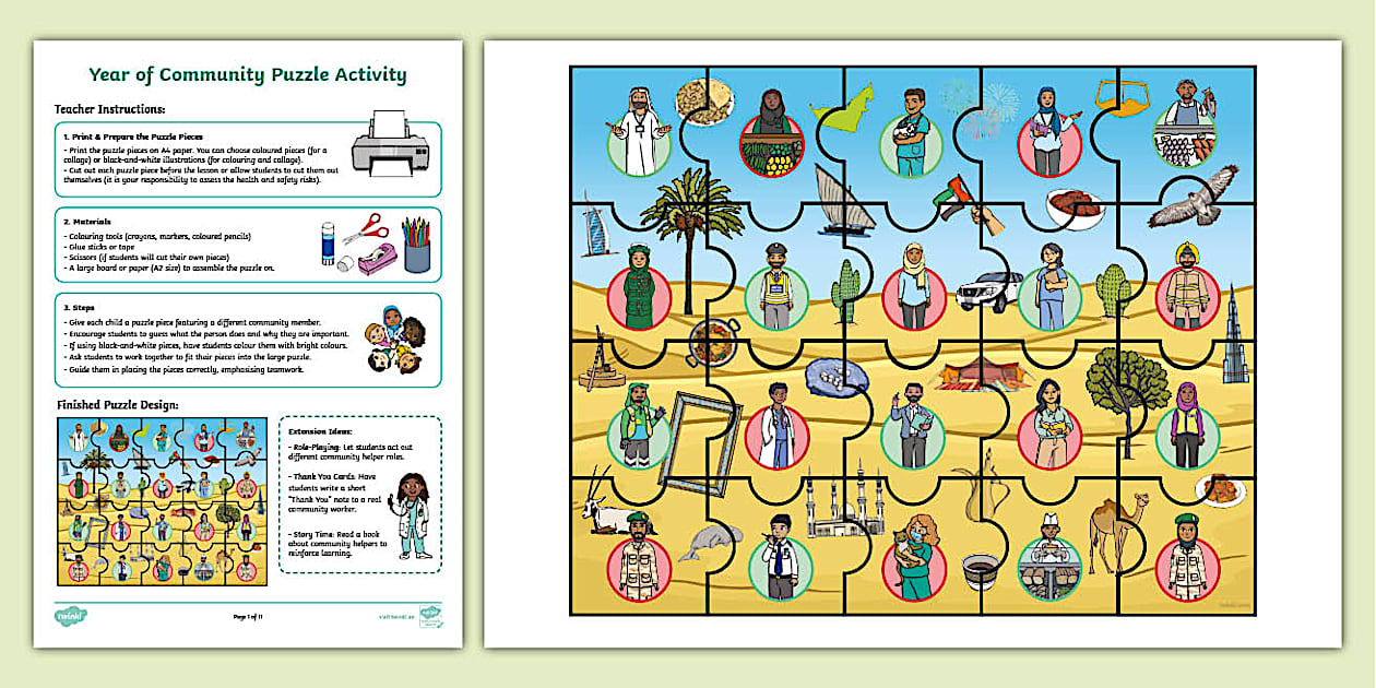 Year of Community Puzzle Activity (teacher made) - Twinkl