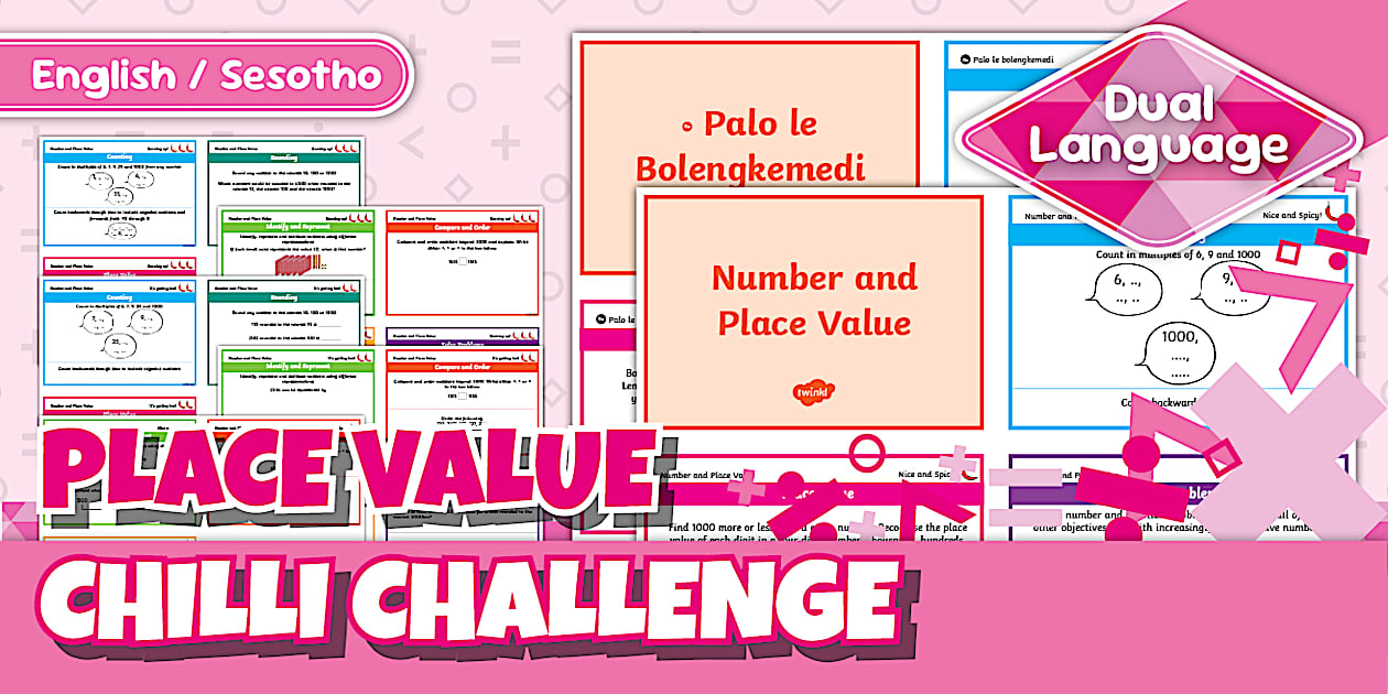 Grade 4 Maths - Term 4 - Maths Place Value Chilli - Sesotho