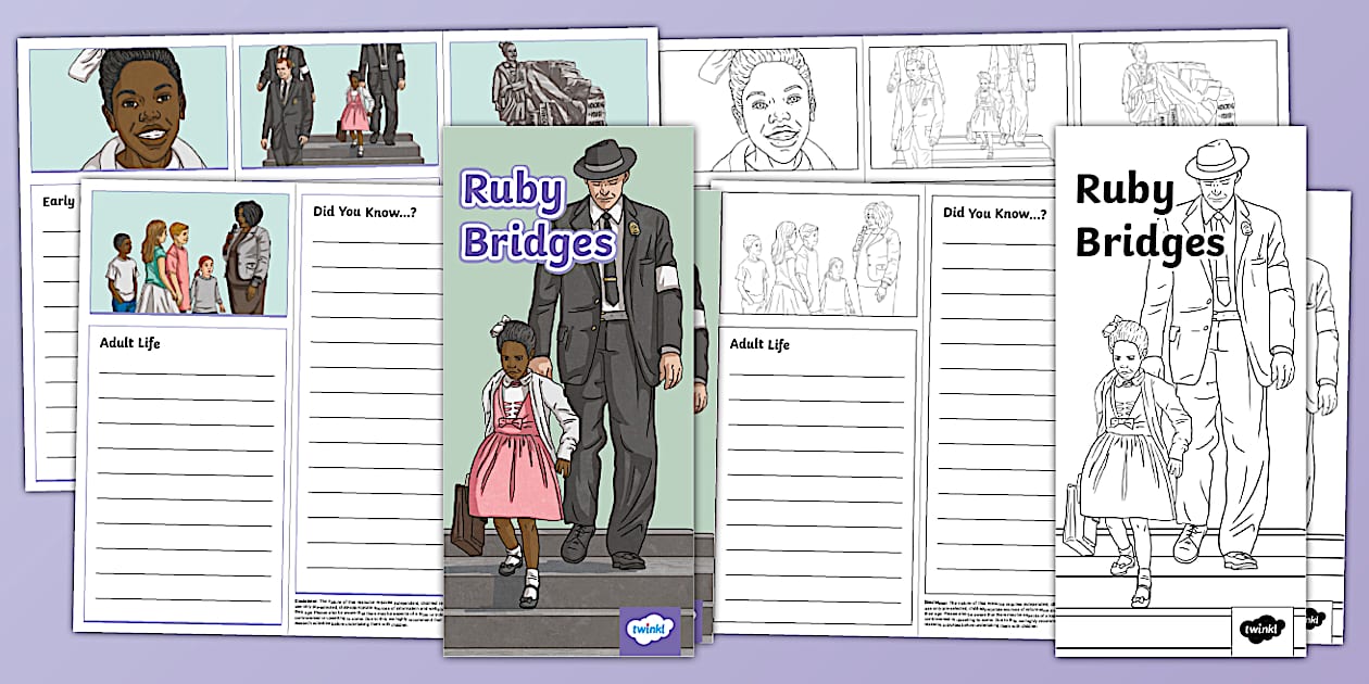 Ruby Bridges Leaflet Template (Teacher-Made) - Twinkl