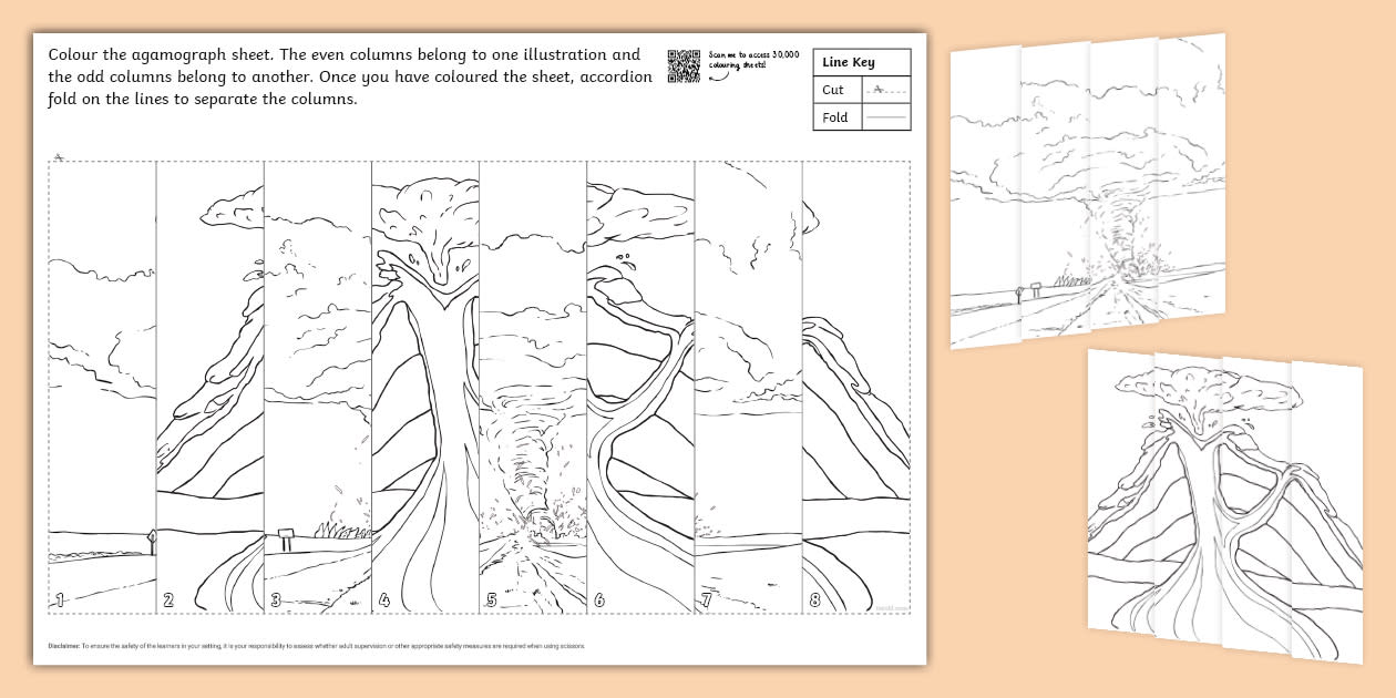 Natural Disasters Agamograph - Twinkl Crafts