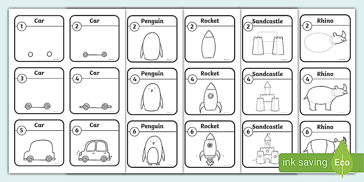 How to Draw Flashcards Activity Pack - (Teacher-Made)