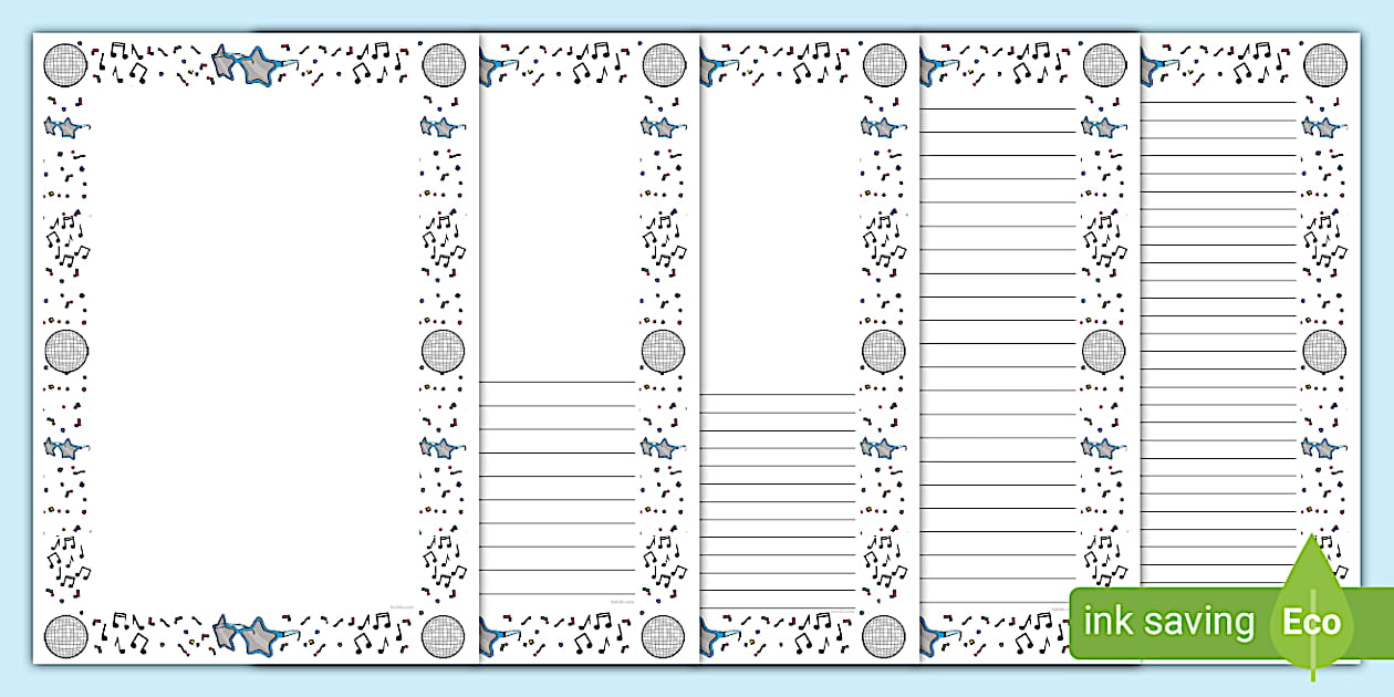 Disco-Themed Page Borders - Twinkl - KS1 - Twinkl