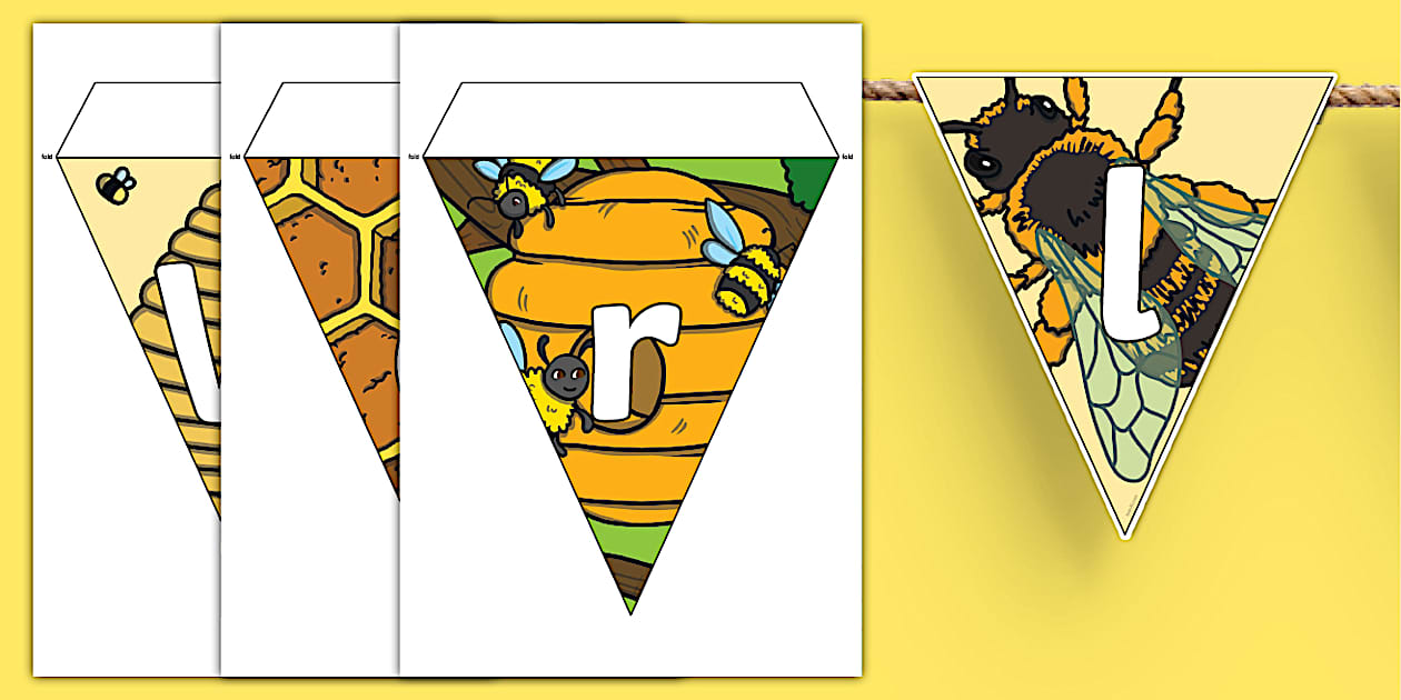 World Bee Day Display Bunting (teacher made) - Twinkl