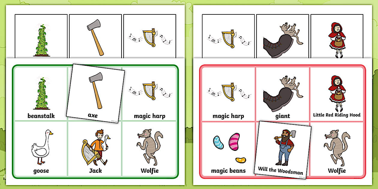 Fee! Fi! Fo! Fum! Matching Cards and Board Game - Twinkl