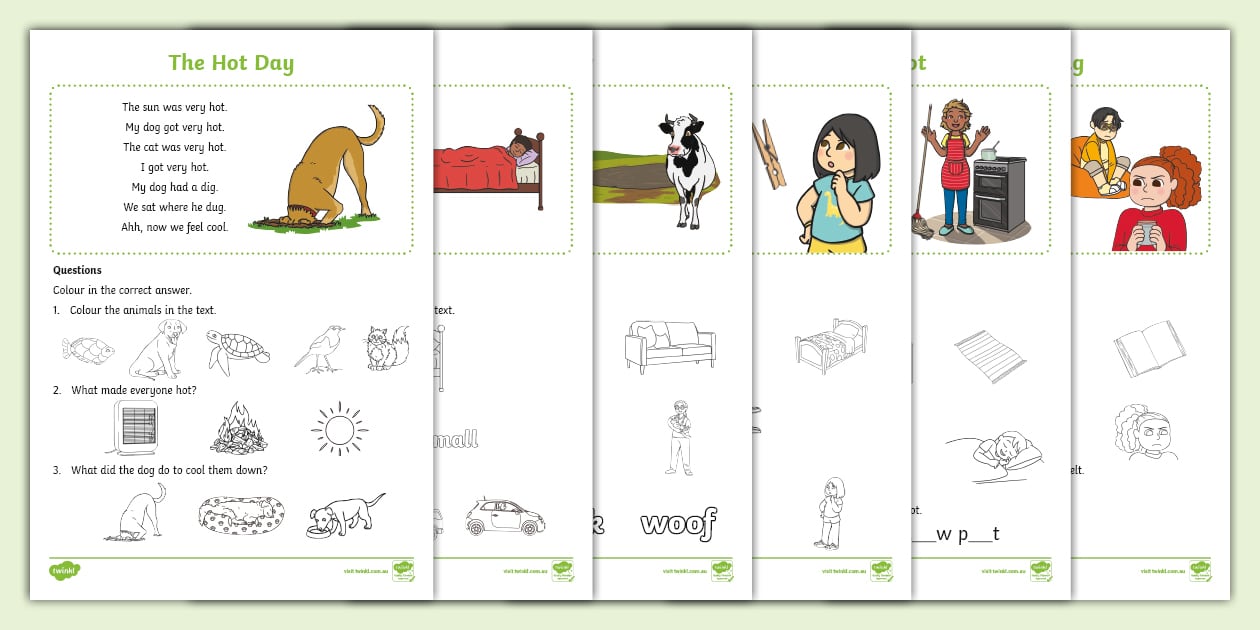 CVC Reading Comprehension - Mixed Vowel Sounds | Foundation