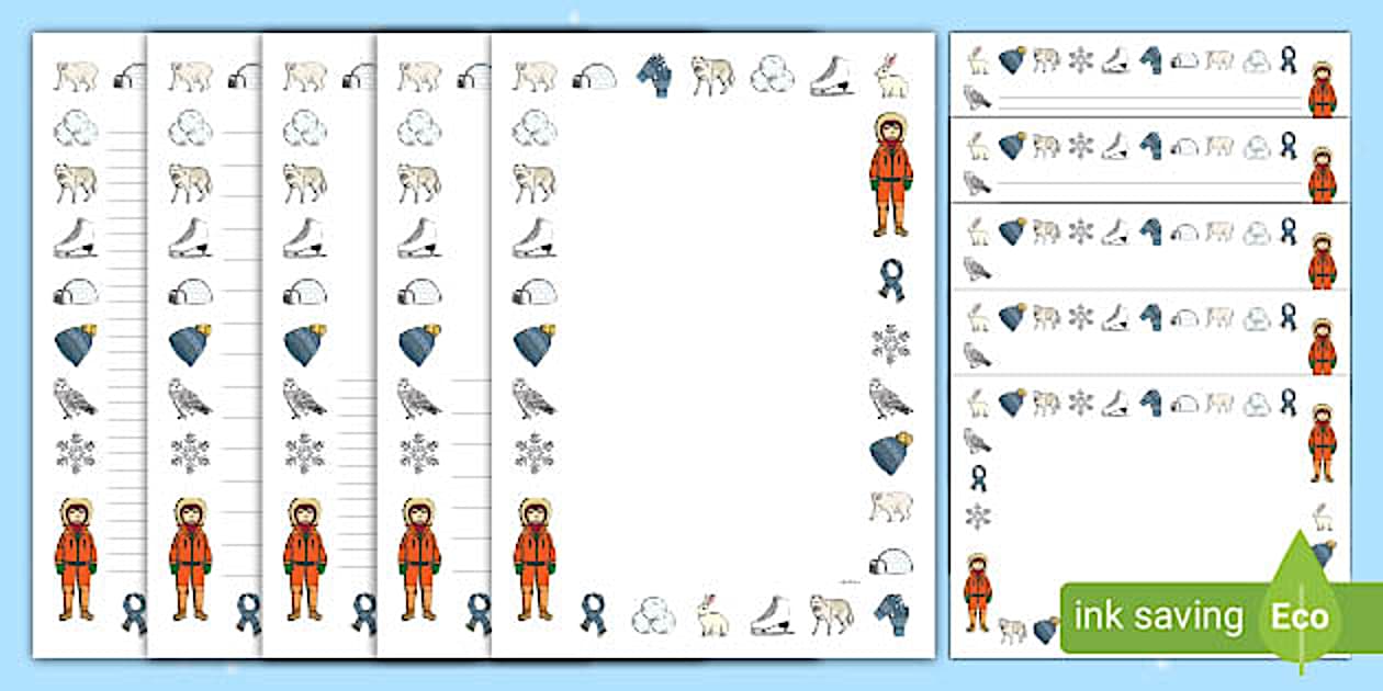 Winter Page Borders (teacher made) - Twinkl