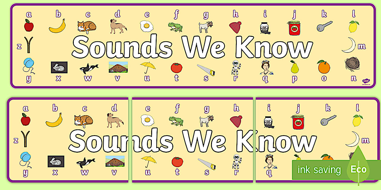 SA Sounds We Know Display Banner Display Banner - Twinkl