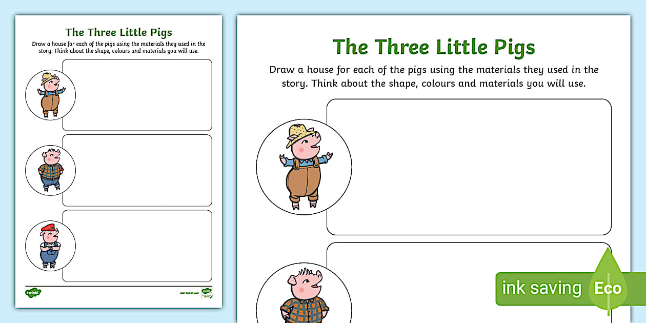 The Three Little Pigs Drawing Activity