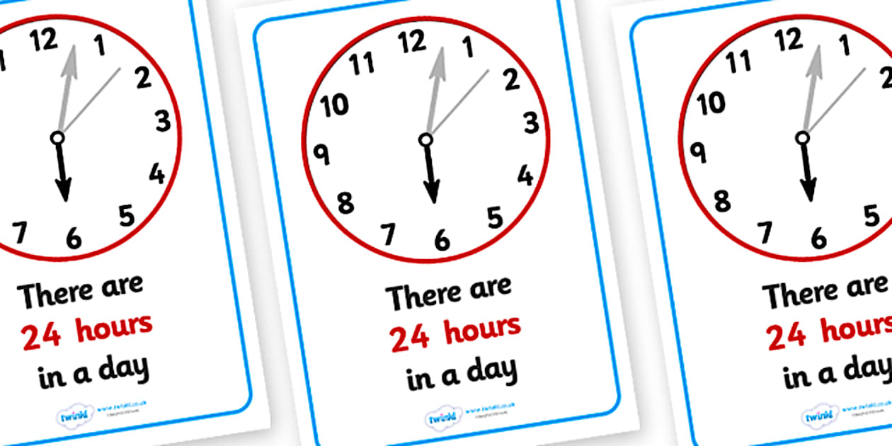 Visual Prompts Display Poster (Hours In A Day) - Twinkl