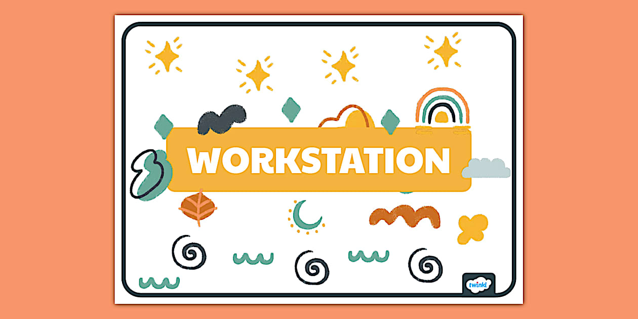 Boho Dreamscape-Themed Workstation Display Poster - Twinkl