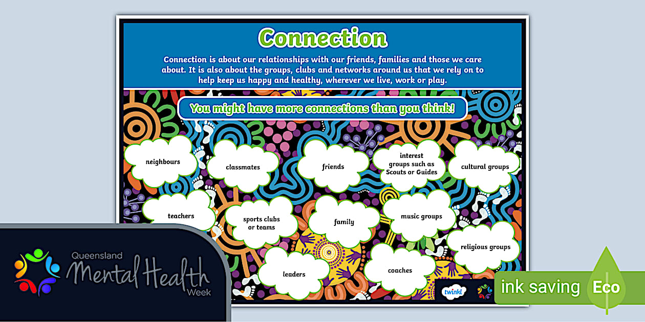 FREE! - World Mental Health Day Connection Poster 3-6