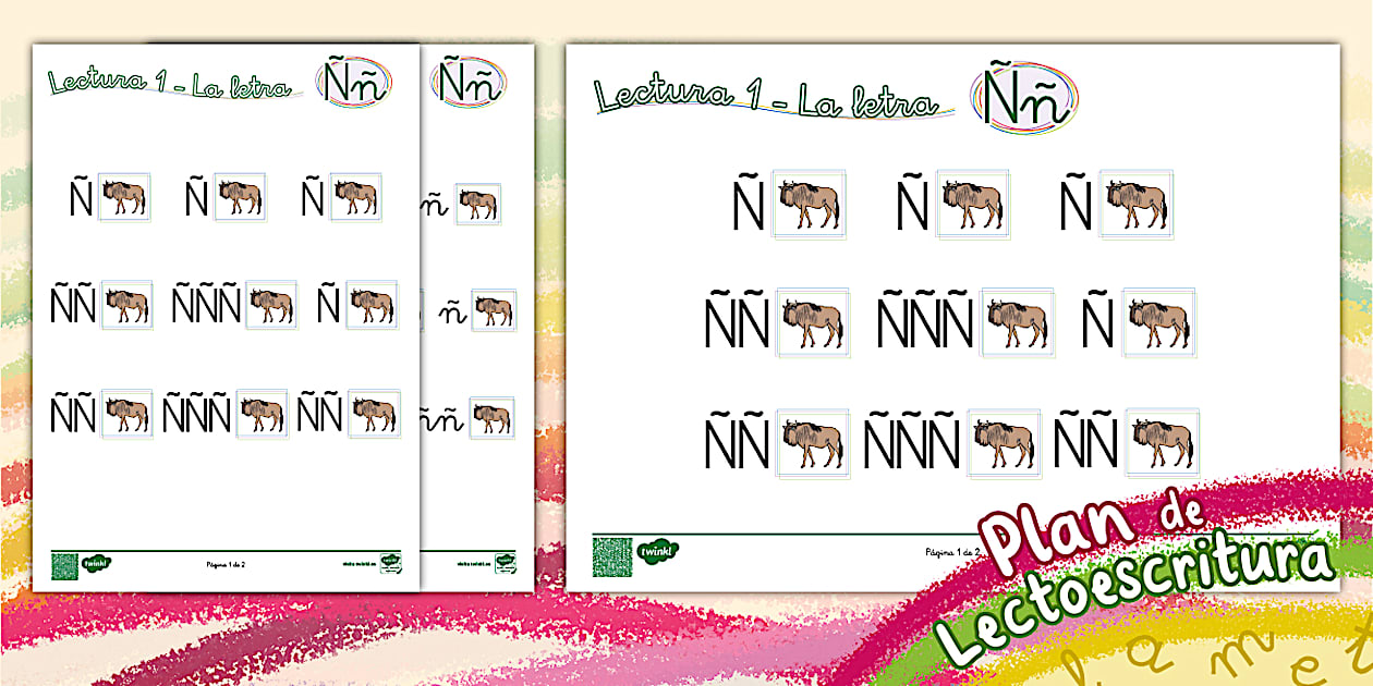 Plan de lectoescritura: La letra Ñ - Lectura 1 - Twinkl