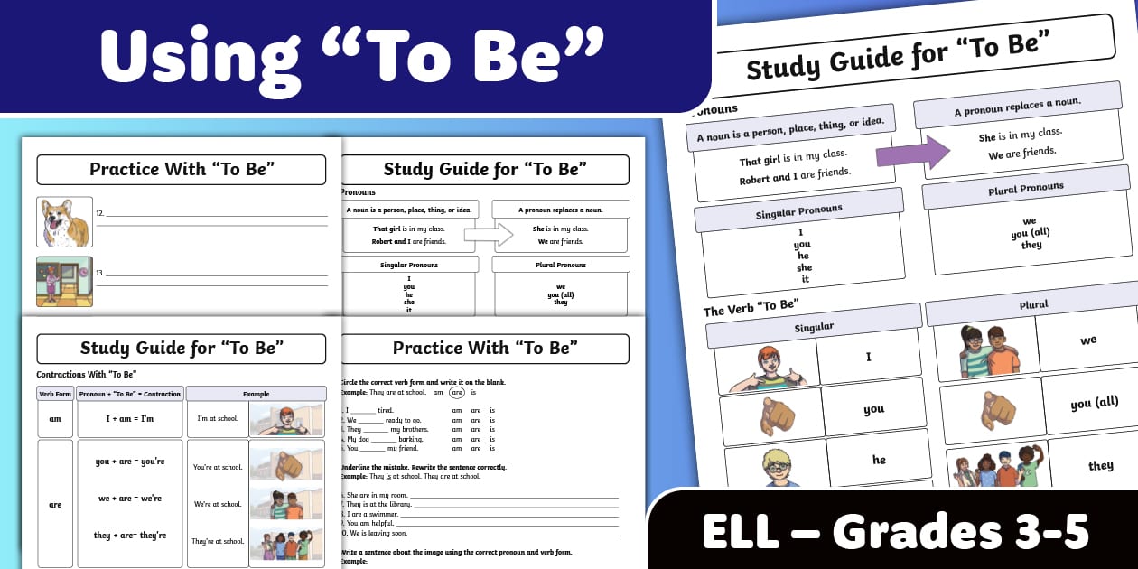 ESL Verb To Be | English Language Learners | Twinkl USA