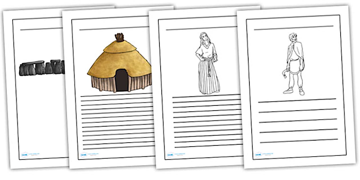 Black and White Bronze Age Writing Frames (professor feito)