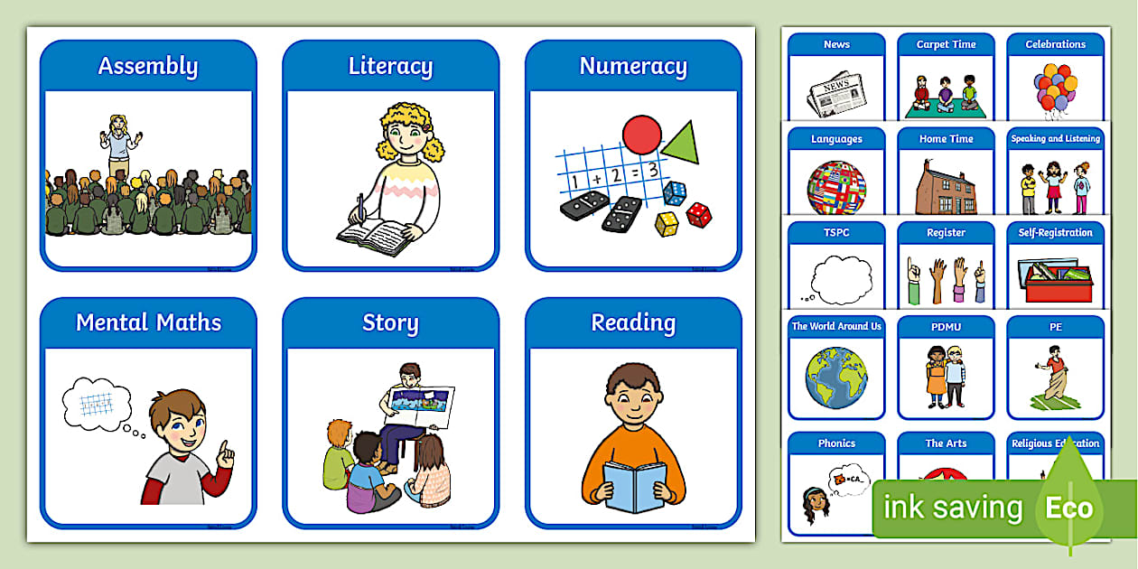Northern Ireland Curriculum Visual Timetable | KS1 resources