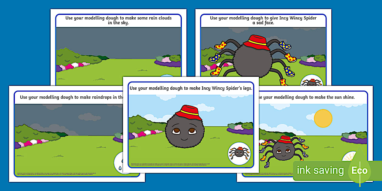 Incy Wincy Spider Modelling Dough Mats | Twinkl - Twinkl