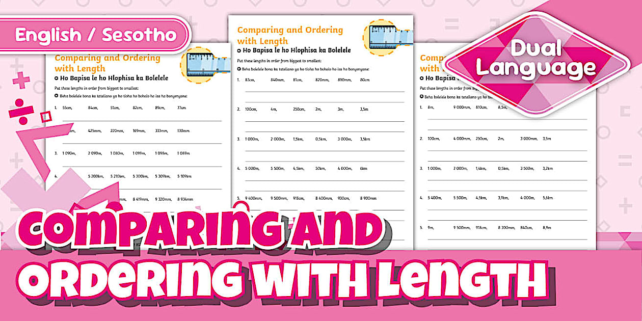 Grade4 - Term3 -Comparing and Ordering with Length - Sesotho
