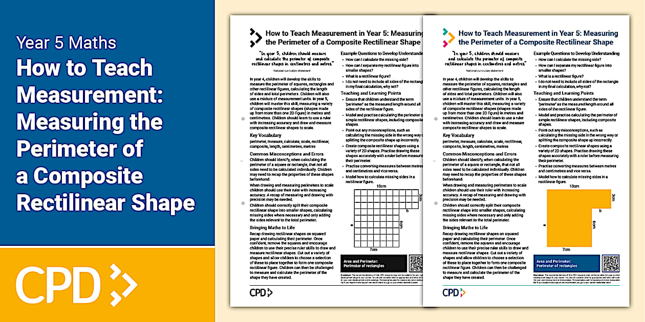How to Teach Measurement in Year 5: Measuring the Perimeter of a Composite