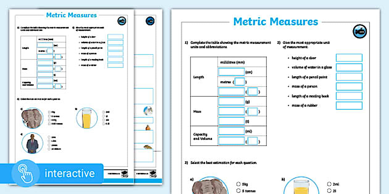 👉 Interactive PDF Y6 White Rose Maths Measure: Metric Measures