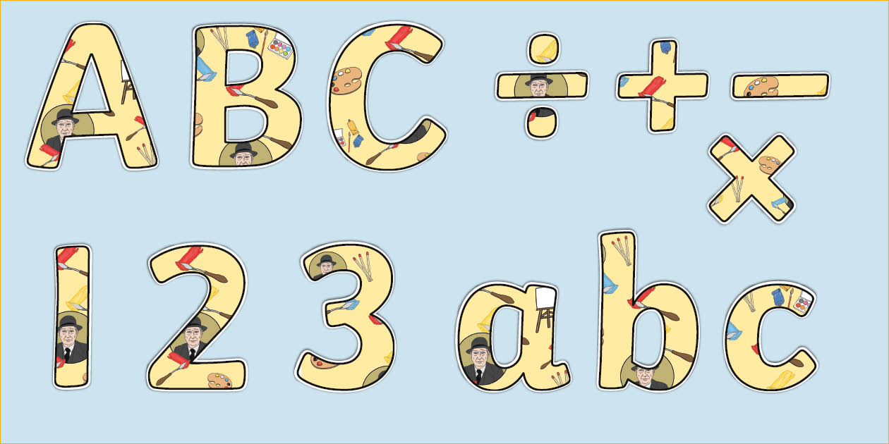 LS Lowry Themed A4 Display Lettering (teacher made) - Twinkl