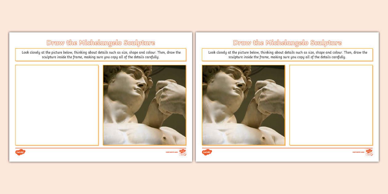 Draw the Michelangelo Sculpture Worksheet