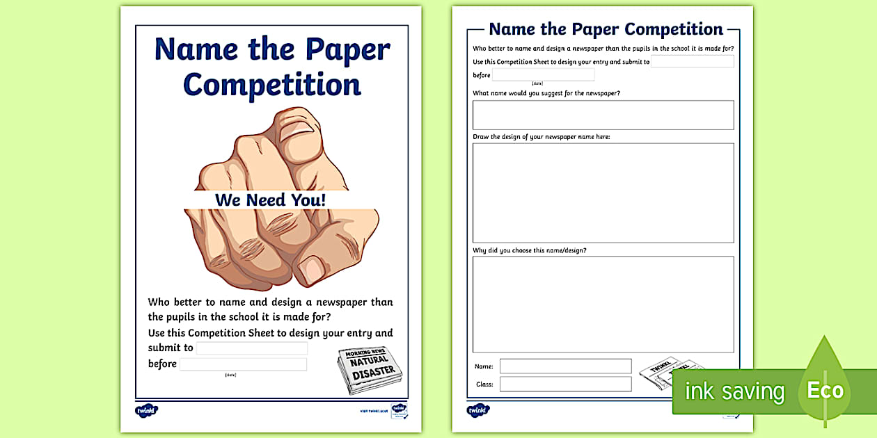 Class Newspaper Design Additional Resources (Teacher-Made)