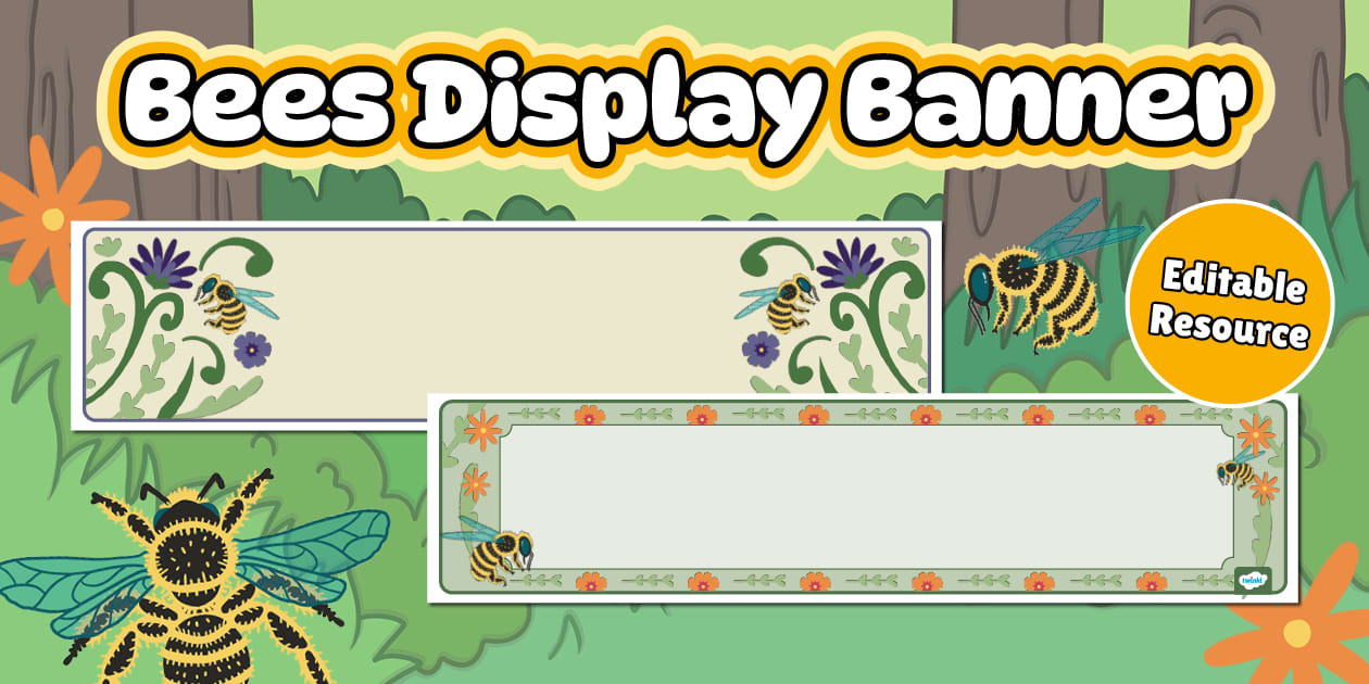 Bees Editable Banner