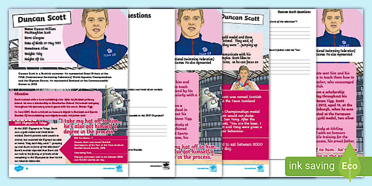 Duncan Scott Differentiated Reading Comprehension - Twinkl