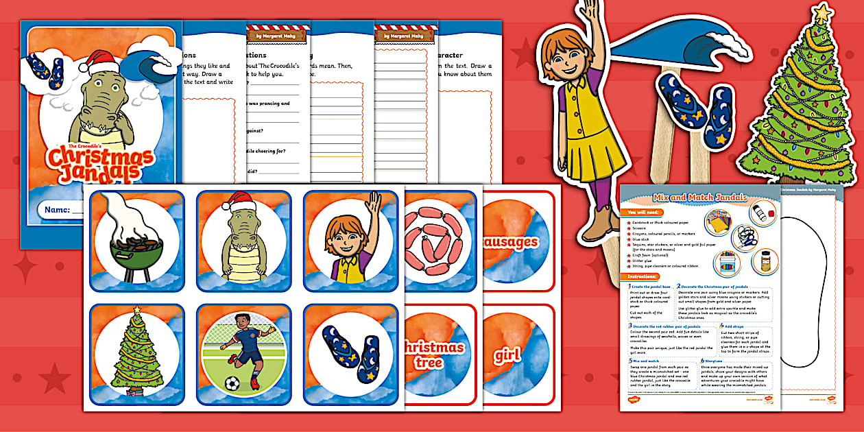 The Crocodiles Christmas Jandals (Shared Text) Follow-Up Activity