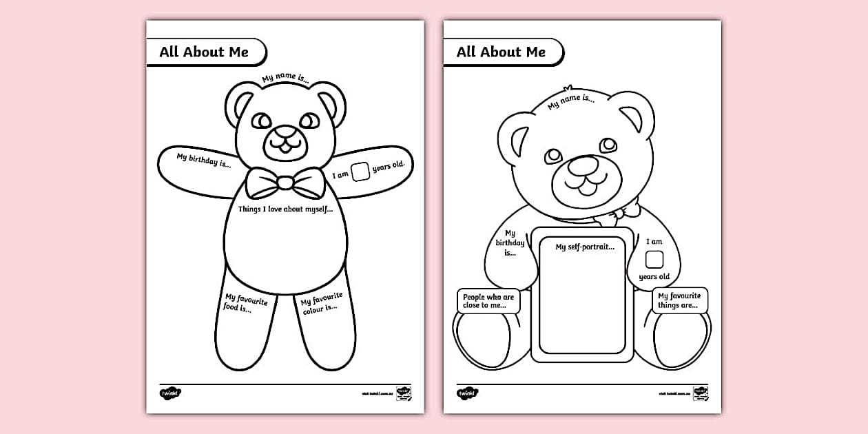 All About Me Teddy Bear (teacher made) - Twinkl