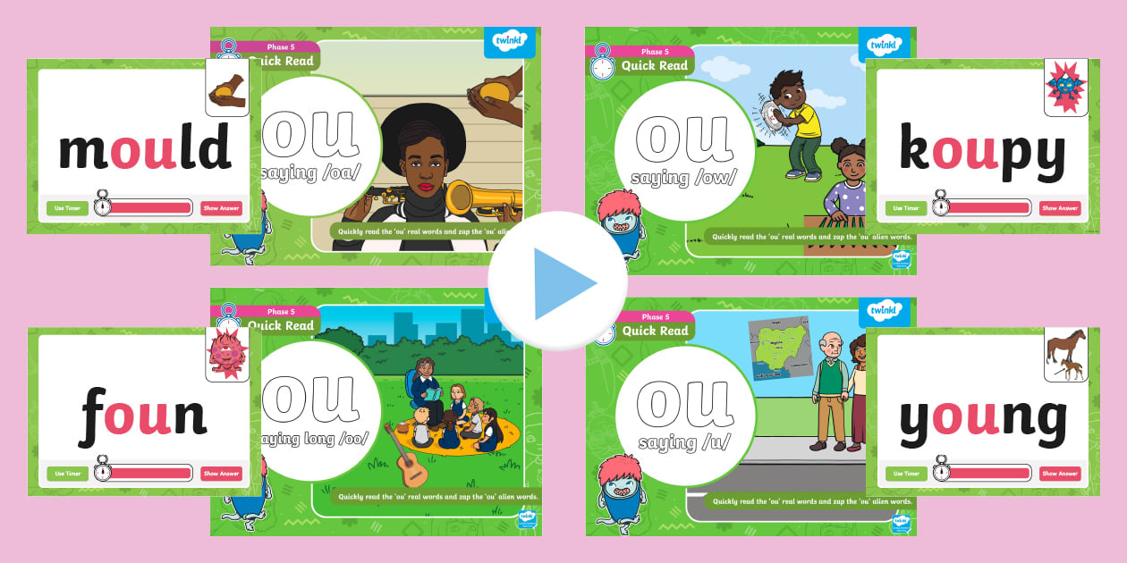 Phase 5 Alternative Pronunciation ‘ou’ PowerPoint Pack