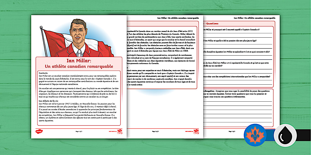 Ian Millar: Remarkable Canadian Athlete Reading French